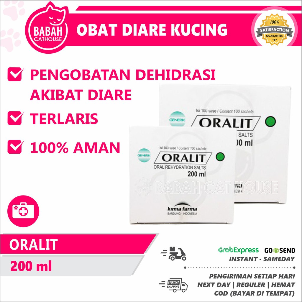 Jual ORALIT Obat Kucing Diare Anjing Mencret Kitten Anak Lemas Sachet ...
