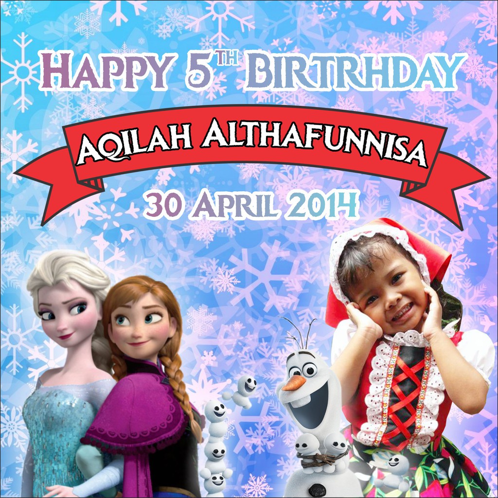 Jual Backdrop Ulang Tahun Anak Custom 2m x 2m | Shopee Indonesia