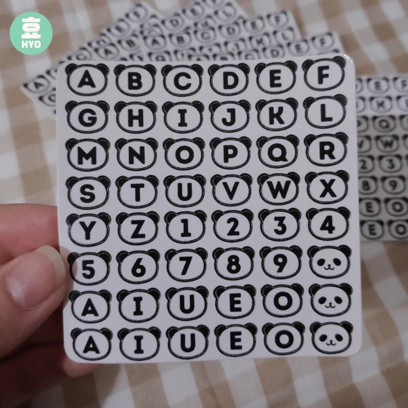 Jual KIANDAA STICKER SHEET HURUF ALPHABET KISS CUT BENTUK BERUANG CUTE ...