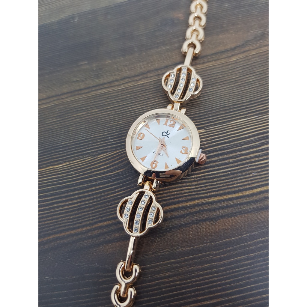 Jual JAM TANGAN GELANG RANTAI KECIL DK WARNA GOLD SLIM 541A/B/C/D/E ...