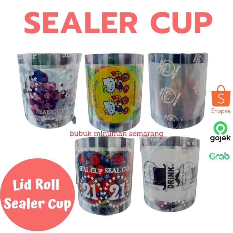 Jual Lid seal cup roll polos Plastik Sealer Cup Kartun Buah Summer ...