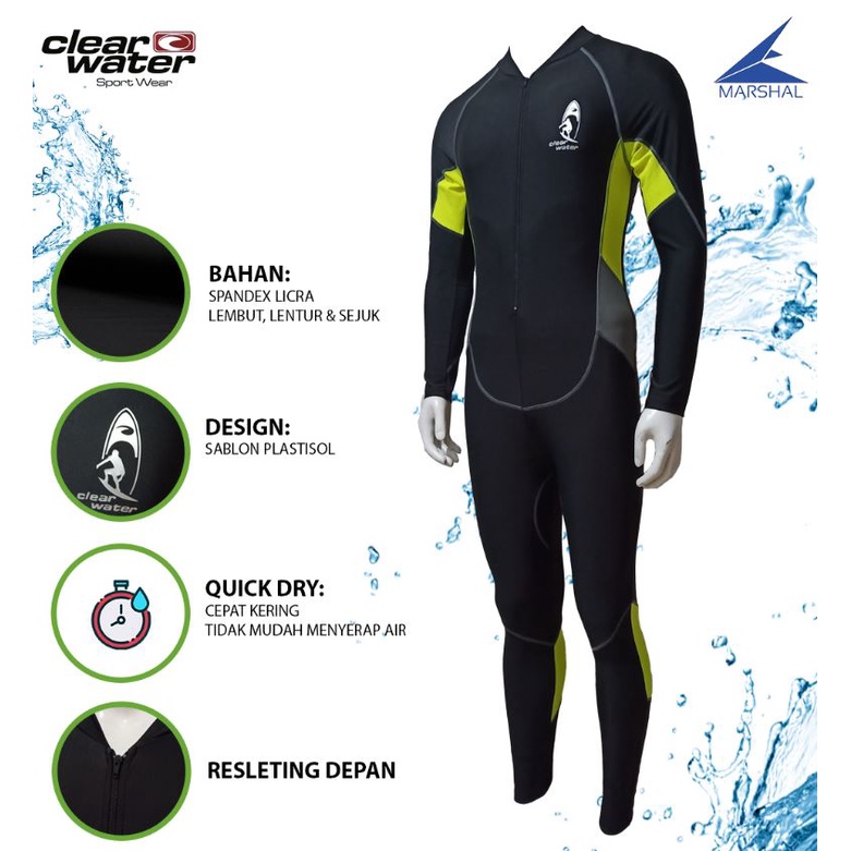 Jual Clear Water Baju Renang Diving Selam Jumpsuit Lengan Kaki Panjang ... Jual Clear Water Baju Renang Diving Selam Jumpsuit Lengan Kaki Panjang ...