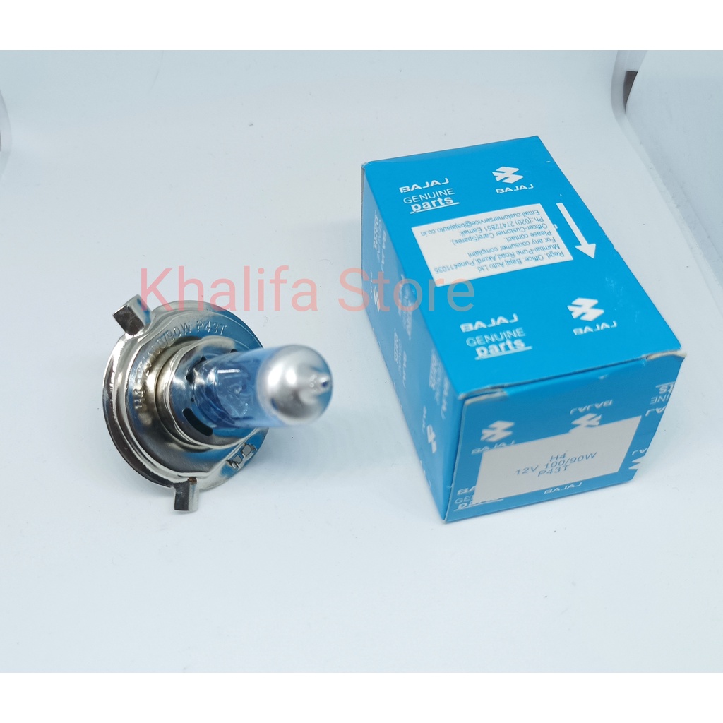 Jual Bohlam Lampu Utama Mobil Halogen Bajaj original Socket Fitting H4 (9003/HB2) 3 Kaki Pin Hi ...