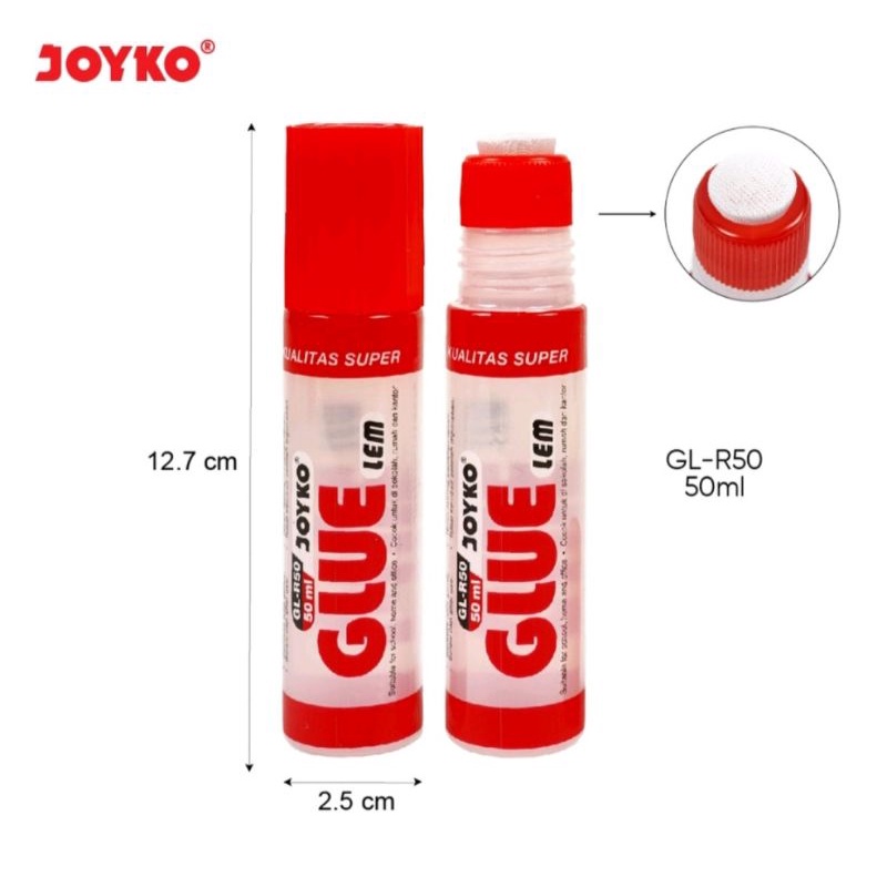 Jual Lem Kertas Cair Joyko GL-R50 Lem Glue Liquid Cair 50 ml | Shopee Indonesia