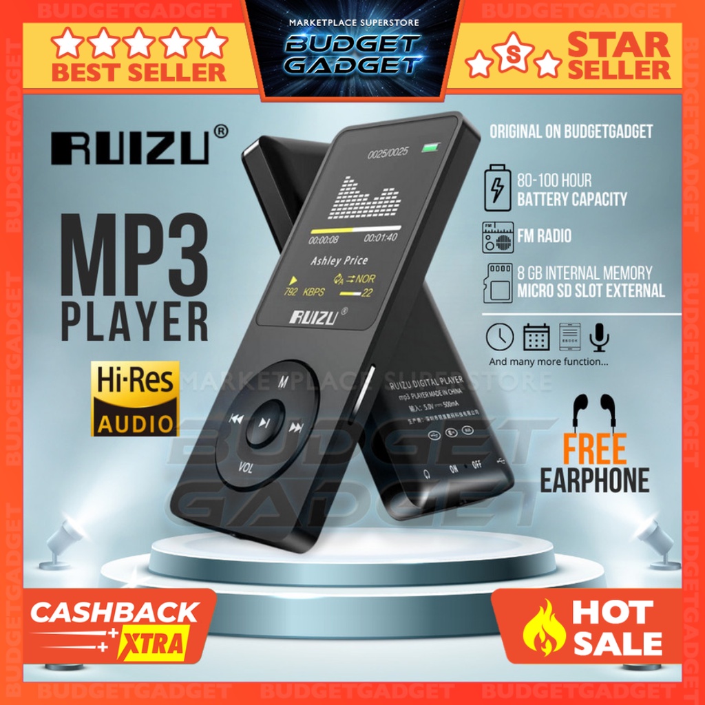 Jual Ruizu X02 HiFi DAP MP3 Player 8GB | Shopee Indonesia