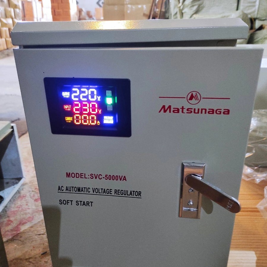 Jual Stavol Stabilizer Matsunaga 5000 Watt 5KVA New DIGITAL Penstabil ...