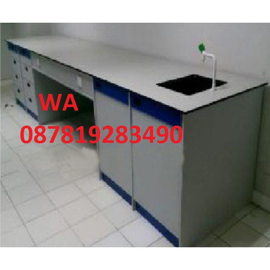 Jual WALL BENCH MEJA LABORATORIUM TEMBOK 450 CM PHENOLIC RESIN | Shopee Indonesia