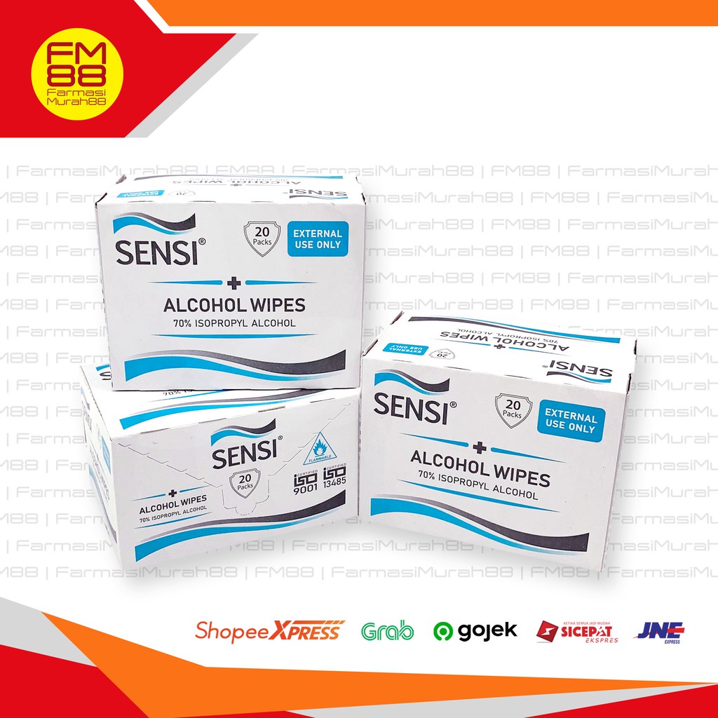 Jual Sensi Wipes 70% Isopropyl Alcohol / Tisu Basah Alkohol Antiseptik ...