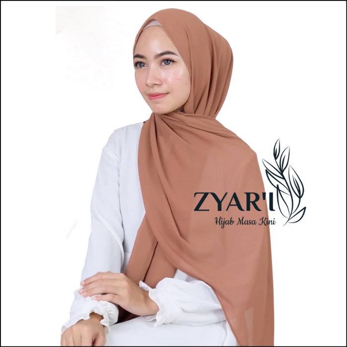 Jual Jilbab Pashmina Ceruty Babydoll 180 x 75 Jahit Tepi - Asli Panjang | Shopee Indonesia