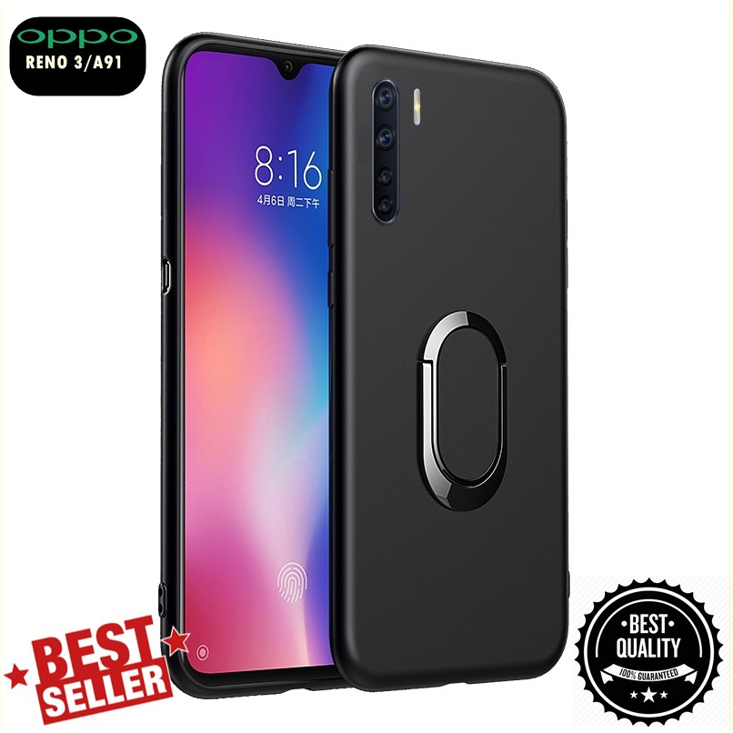 Jual Case for Oppo Reno 3 A91 RING BRACKELET Slim Matte TPU Macaron ...