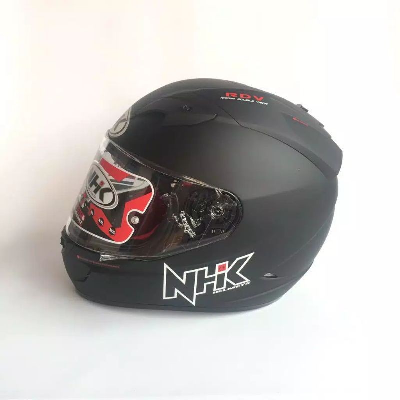 Jual HELM NHK GP 1000 2 VISOR SOLID BLACK DOFF | Shopee Indonesia