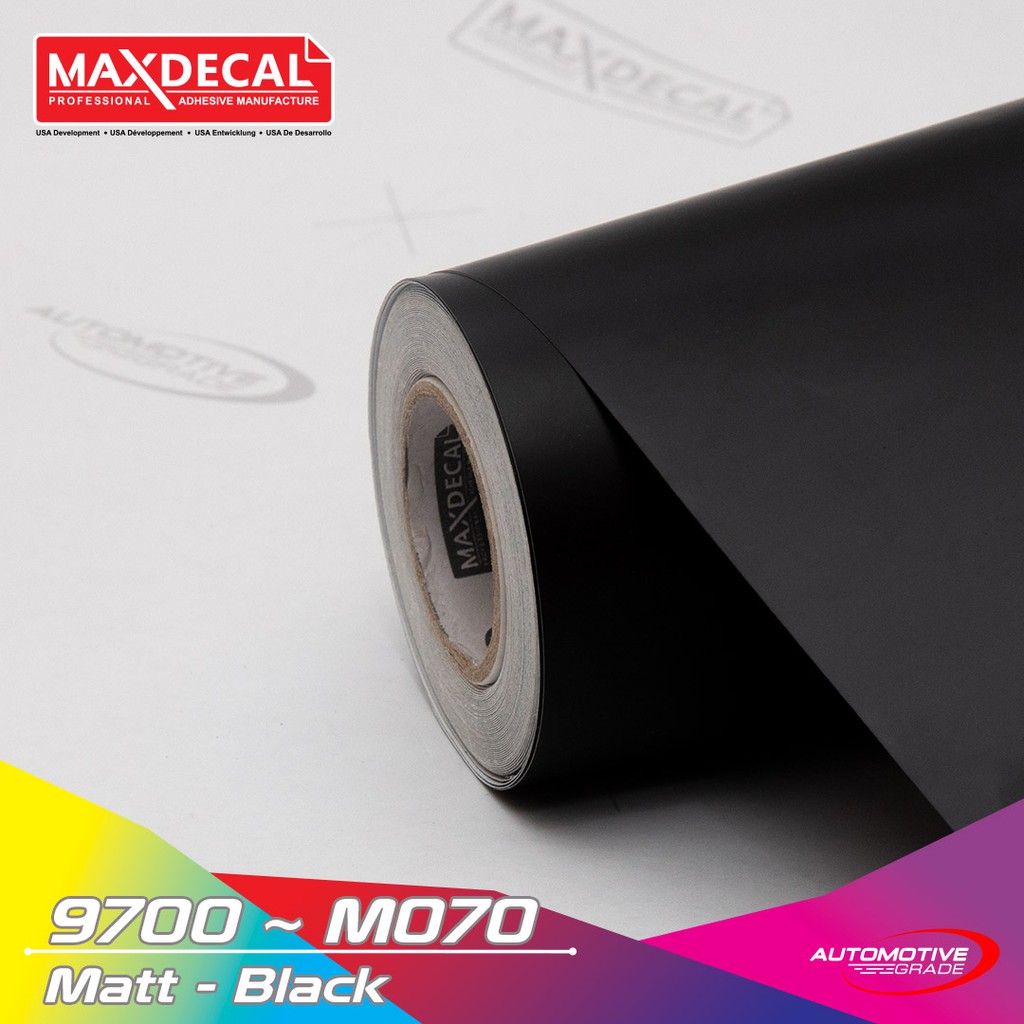 Jual [152cm x 50m] MAXDECAL 9700 070 BLACK Premium Vinyl Wrap Sticker ...