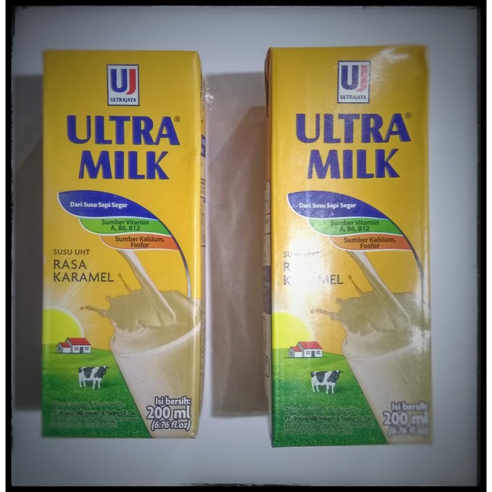 Jual BARU!!! SUSU ULTRA MILK (UHT) Susu Ultra 200 ml Ultra Karamel ...