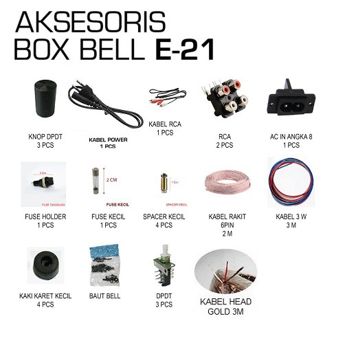 Jual Aksesoris Box BELL E-21 E21 Perlengkapan Box Equalizer 20 Channel E-21 | Shopee Indonesia
