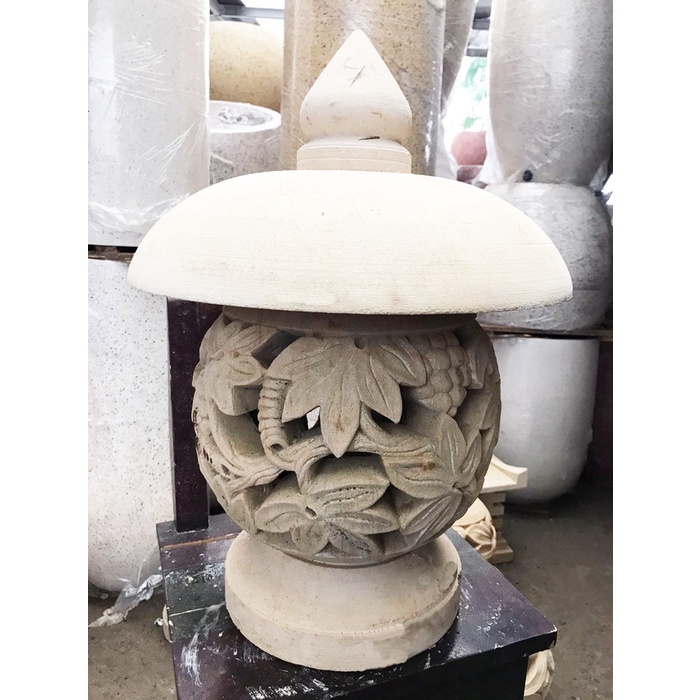 Jual Helnan_Store Batu Alam Lampion Paras Bulat Besar | Shopee Indonesia