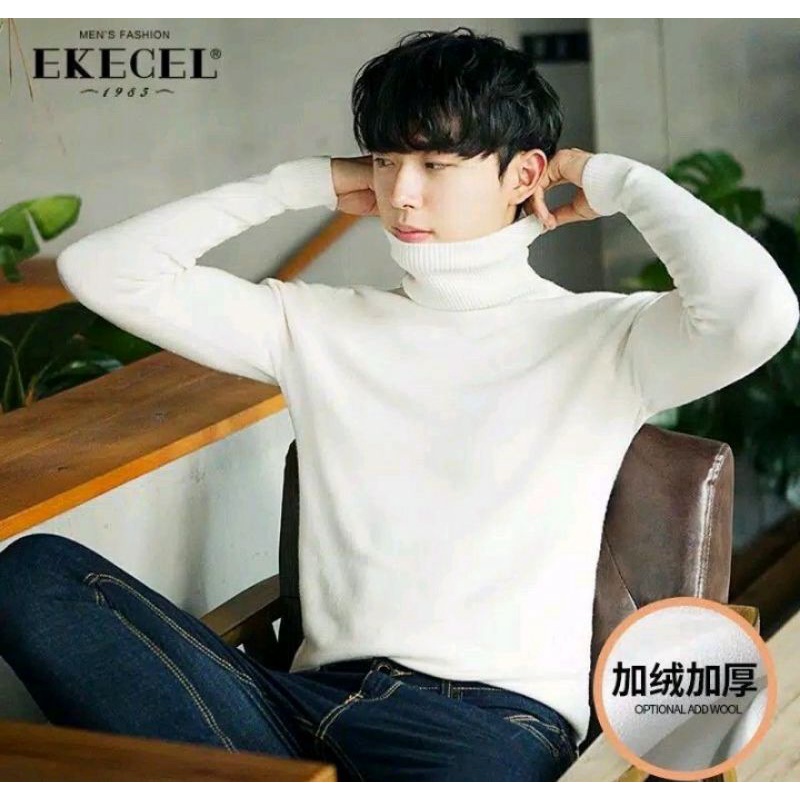 Jual KAOS TURTLENECK PRIA LENGAN PANJANG TURTLE NECK KOREAN STYLE LEHER ...