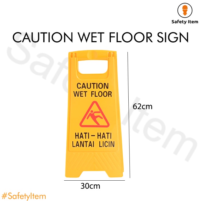 Jual Caution Wet Floor Sign / Warning Sign Wet Floor / Papan Peringatan ...