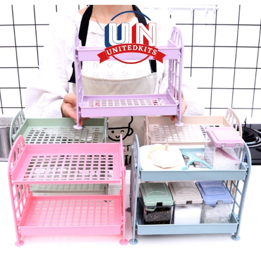 Jual RAK PLASTIK 2 TINGKAT - RAK PORTABLE DAPUR-RAK SUSUN KECIL ...