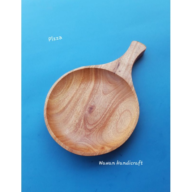 Jual piring kayu/piring pizza/piring teflon/piring saji kayu mahoni ...