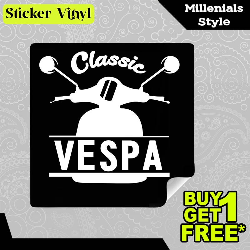 Jual Stiker Sticker Classic Vespa Gambar Unik Desain Keren dan Kekinian ...