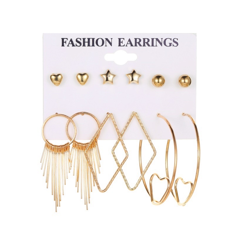 Jual AP07 - Anting Fashion 5-6pcs Anting Hijab Anting Stud Anting Hooks ...