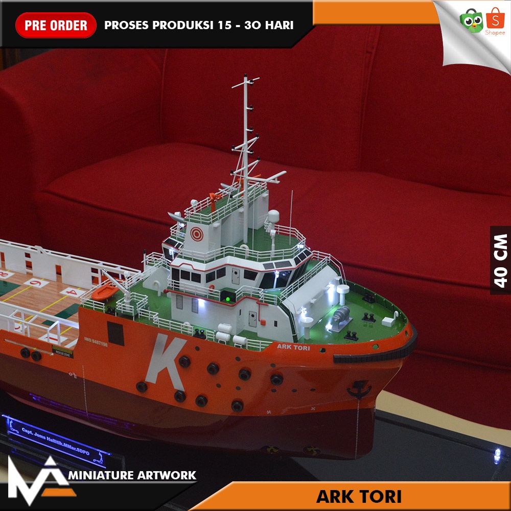 Jual (PRE-ORDER) MINIATUR KAPAL SUPPLY ARK TORI 40 CM I PAJANGAN GIFT SOUVENIR | Shopee Indonesia