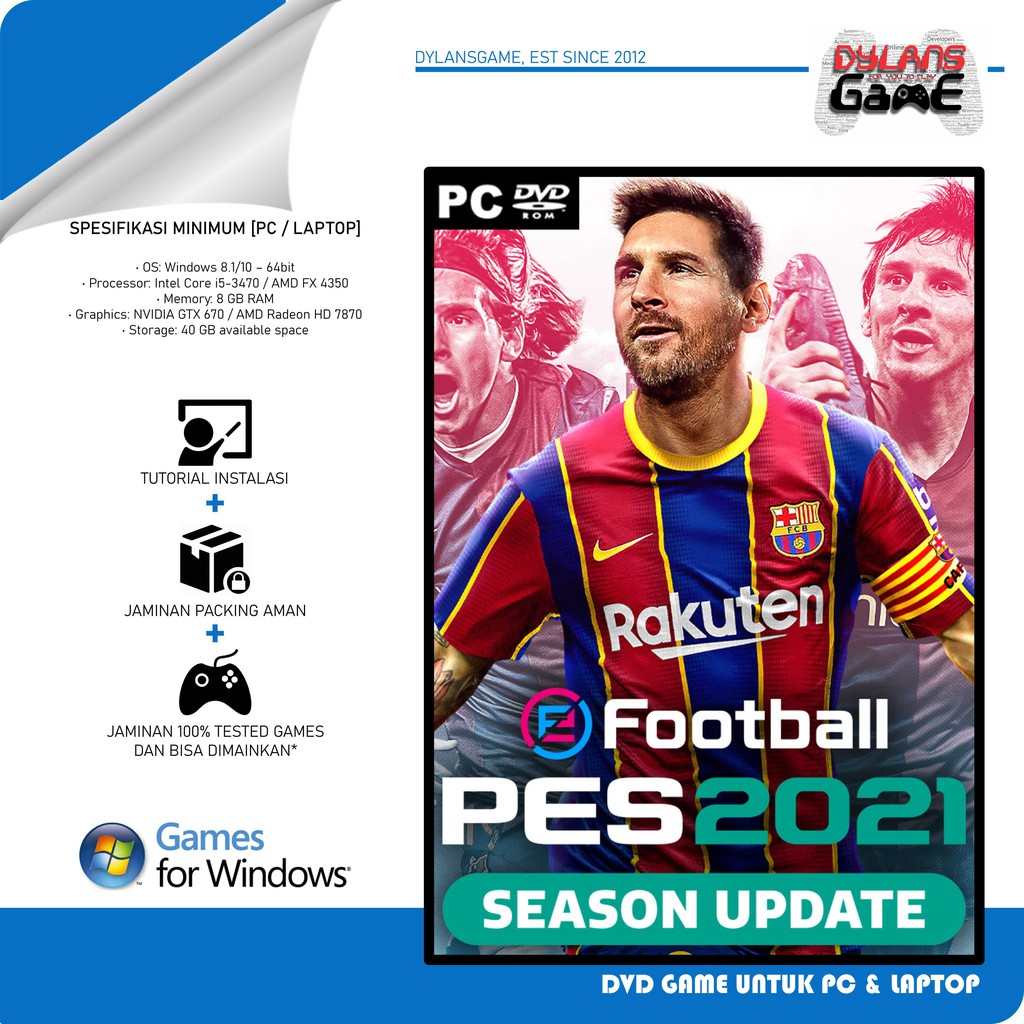 Jual PES21 eFootball PES 2021 + SmokePatch Update Terbaru Kaset DVD ...