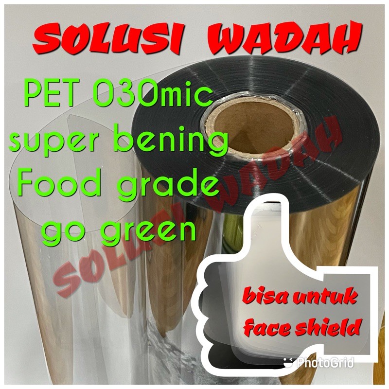 Jual Plastik Mika Kaku Bening PET Meteran 0.30mm x 70cm x 100cm | Shopee Indonesia