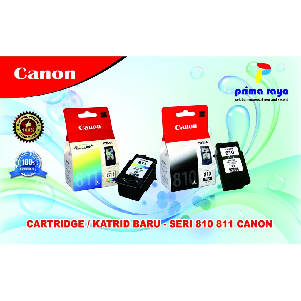 Jual Catridge Canon Pixma 810 black 811 Color Baru | Shopee Indonesia