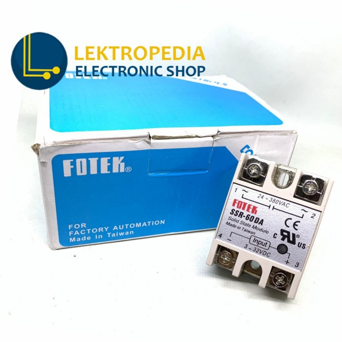 Jual SSR 60DA Fotek Solid State Relay 60 DA Ampere 60A Taiwan | Shopee Indonesia