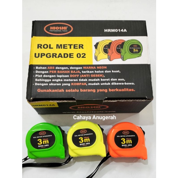 Jual Meteran Hioshi Stabilo 3m 5m 7 1/2m / Meteran / Meteran Rol ...
