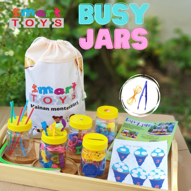 Jual SMART TOYS BUSY JAR busyjars busy jars mainan sensory montessori ...
