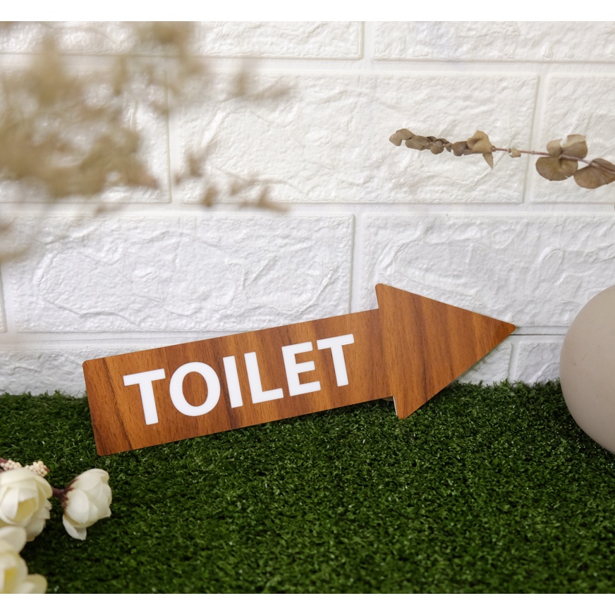 Jual Toilet Sign Akrilik Arah Panah Label Papan Akrilik Penanda Ruangan ...