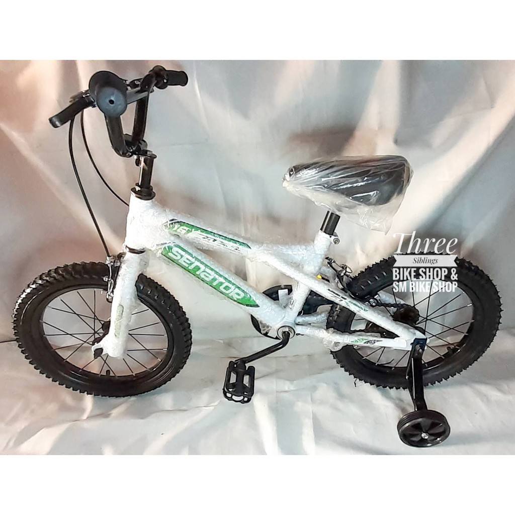 Jual SEPEDA ANAK BMX SENATOR 16 inch WARNA PUTIH HIJAU | Shopee Indonesia