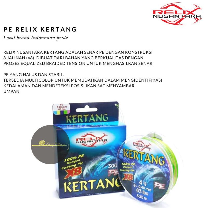 Jual Senar Pe X8 Multicolor Relix Kertang 100m dan 300m | Shopee Indonesia