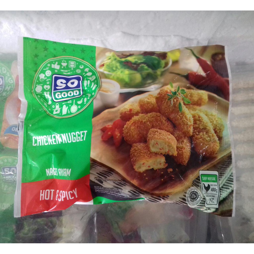 Jual So good chicken nugget hot n spicy / nugget ayam pedas 400g | Shopee Indonesia