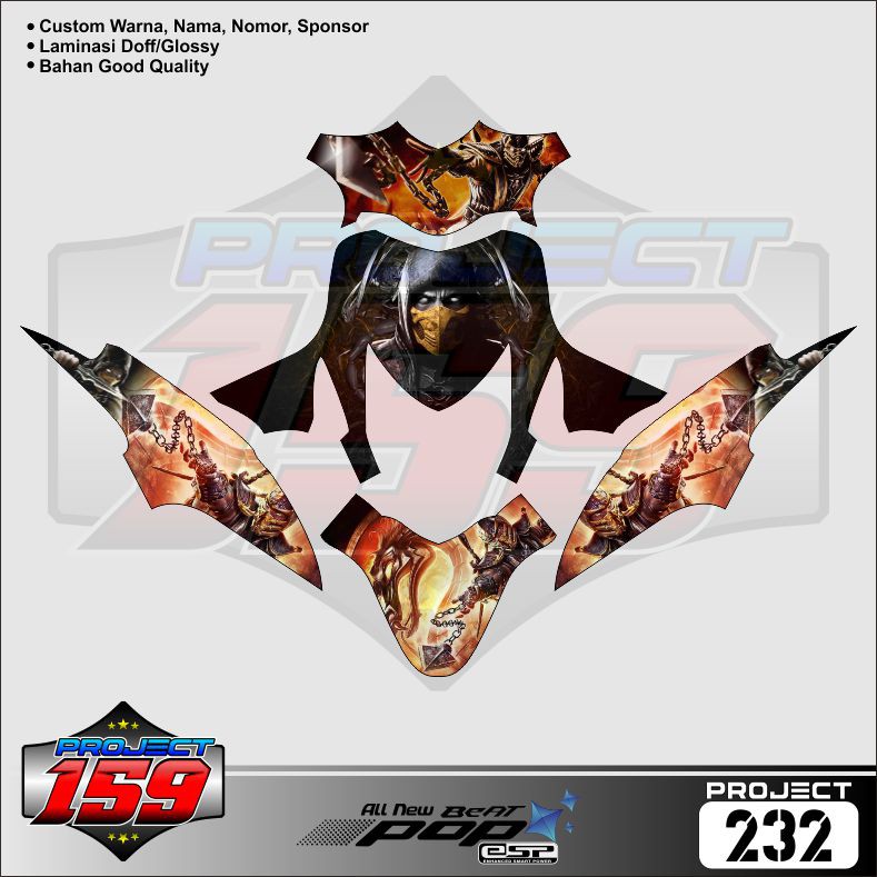Jual Sticker Decal Beat Pop - Project 232 Mortal Kombat Scorpion ...