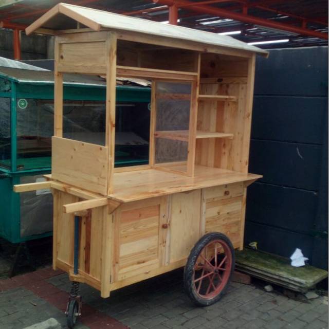 Jual Gerobak plus roda 2+1 kayu jati belanda | Shopee Indonesia