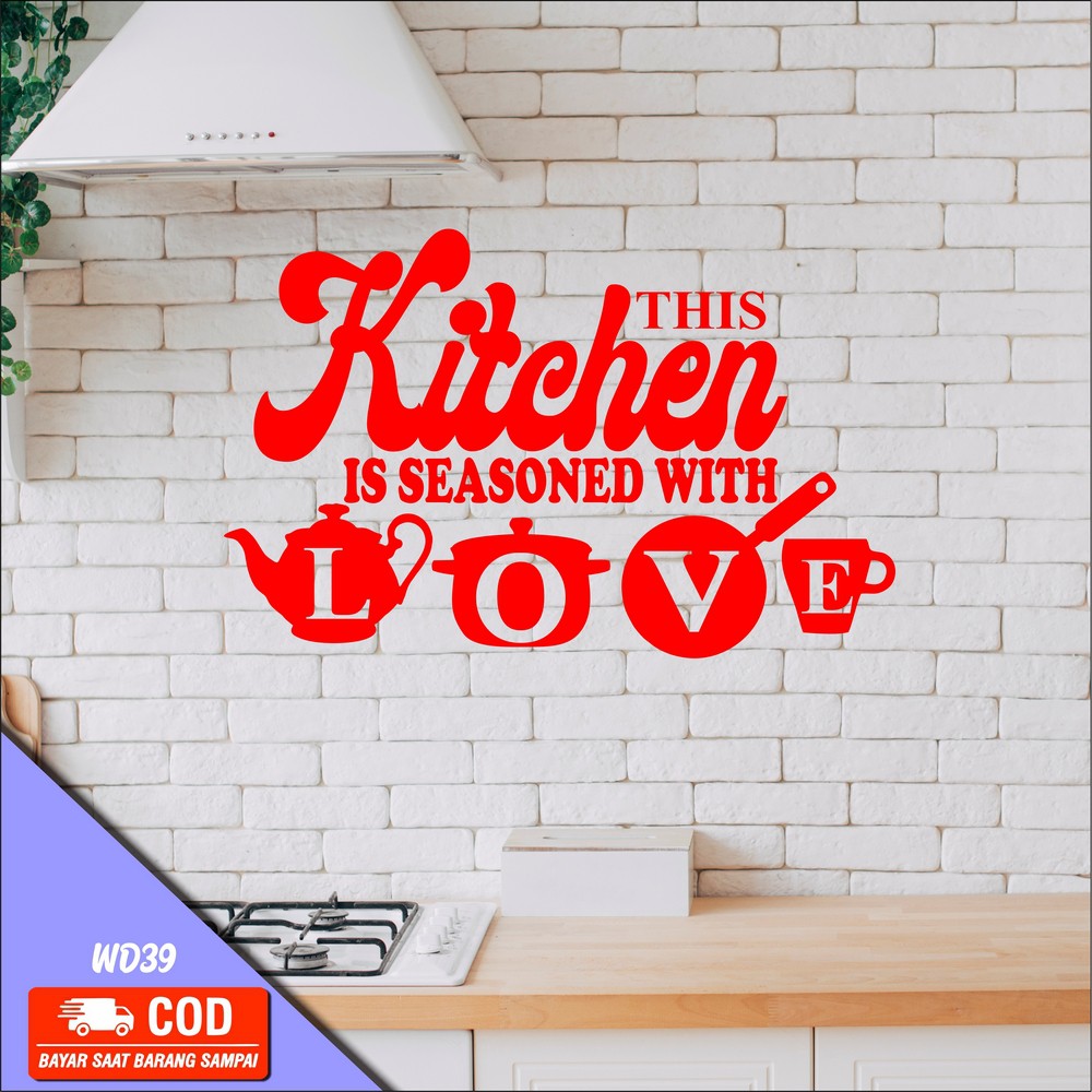 Jual WALL STICKER QUOTE KITCHEN STIKER DEKORASI DINDING DAPUR RUMAH ...