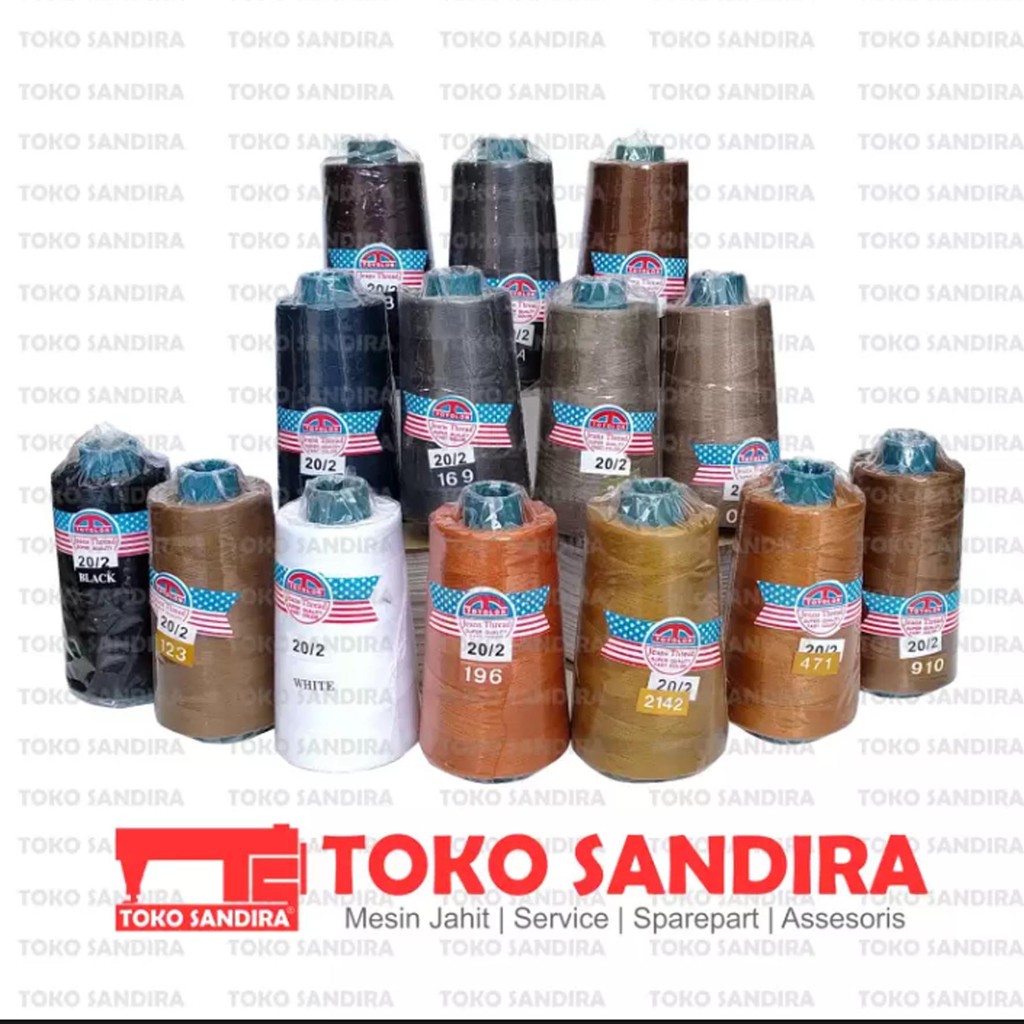 Jual 1 PCS Benang Jahit Levis 20/2 Merk Toyolon/merk POLOS/toko alat ...
