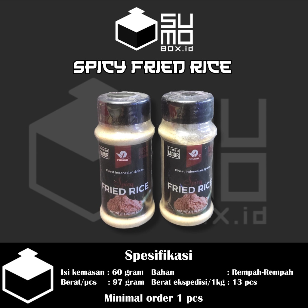 Jual Bubuk Rasa Nasi Goreng Pedas Emaku 60gram / Bumbu Camilan Cemilan ...