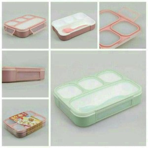 Jual Lunch Box Yooyee Grid Leak Proof 4 Sekat | Shopee Indonesia