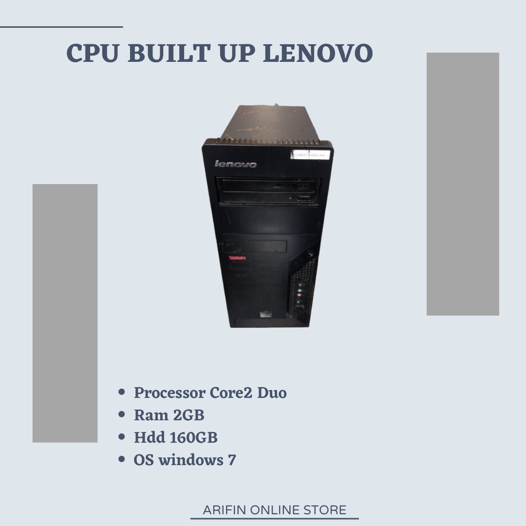 Jual CPU/Komputer Built-Up Lenovo Core 2 Duo Ram 2GB HDD 160GB Normal ...