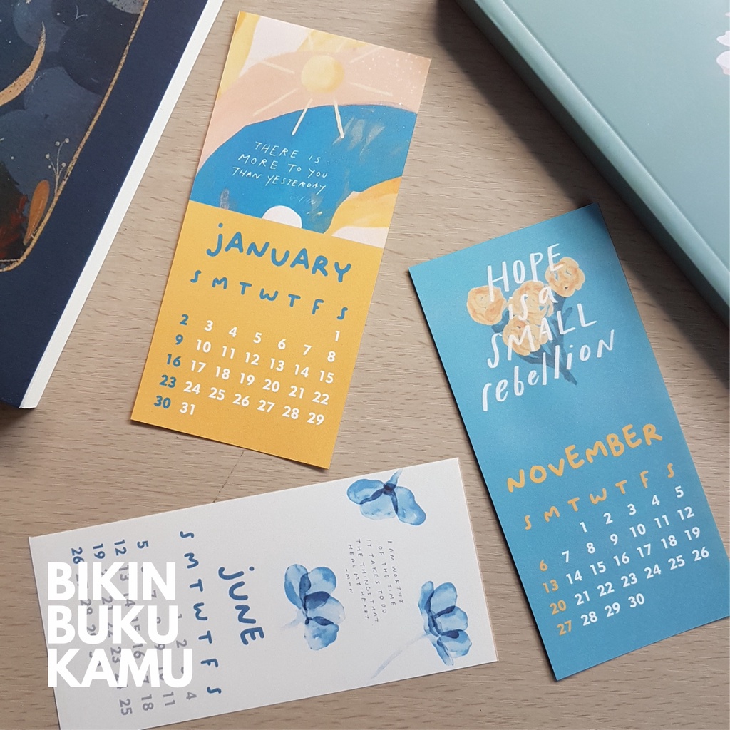 Jual Kalender Set 2025 Stiker HVS 12 Bulan Jurnal Journal Notebook ...