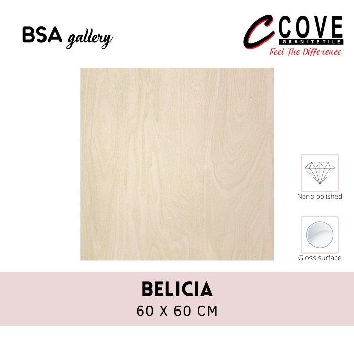 Jual GRANITE COVE 60X60 BELICIA / GRANITE TILE CORAK KAYU NANO POLISHED ...