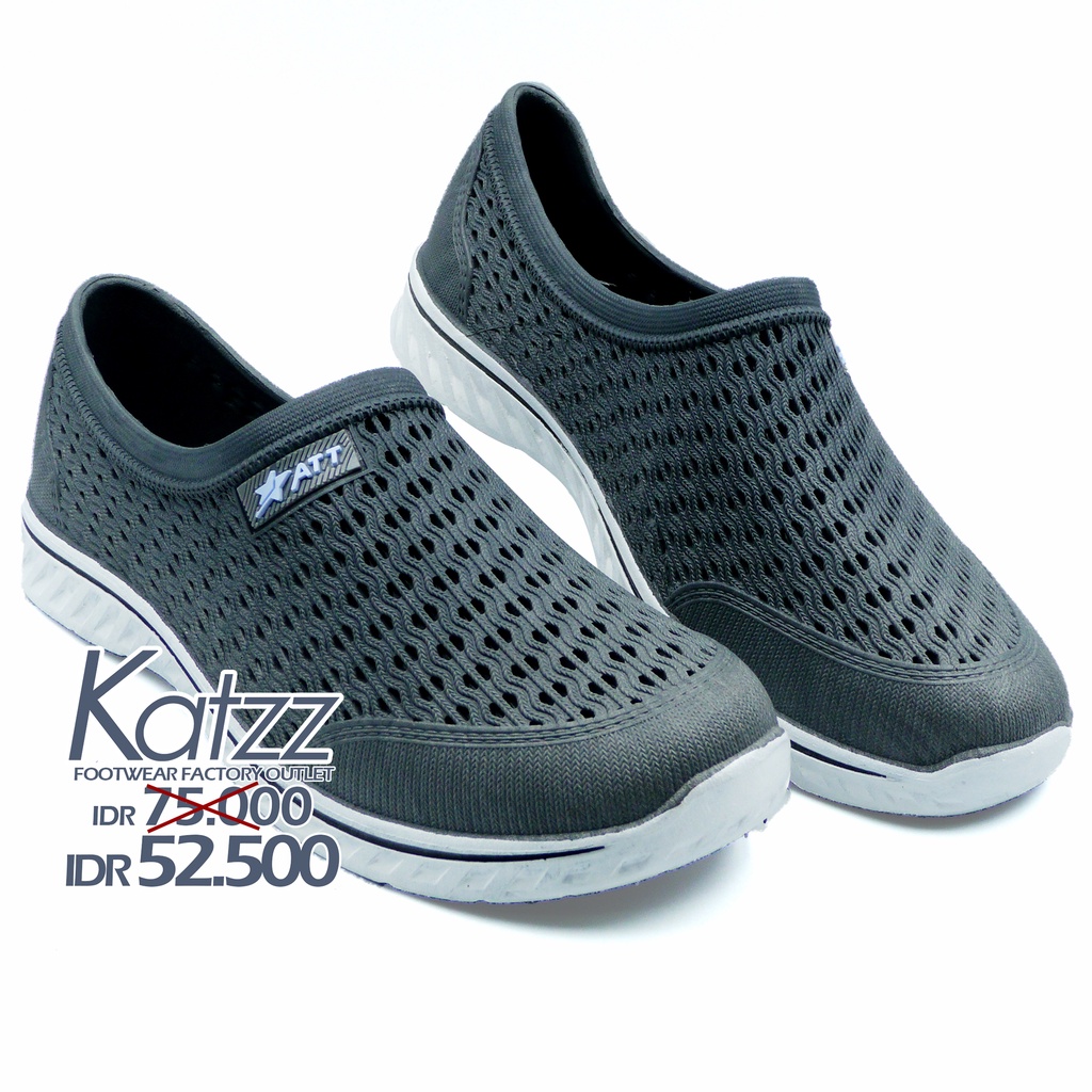 Jual Katzz - Sepatu Karet Pria Warna Abu - Abu Uk 40 -43 / Sepatu Kerja ...