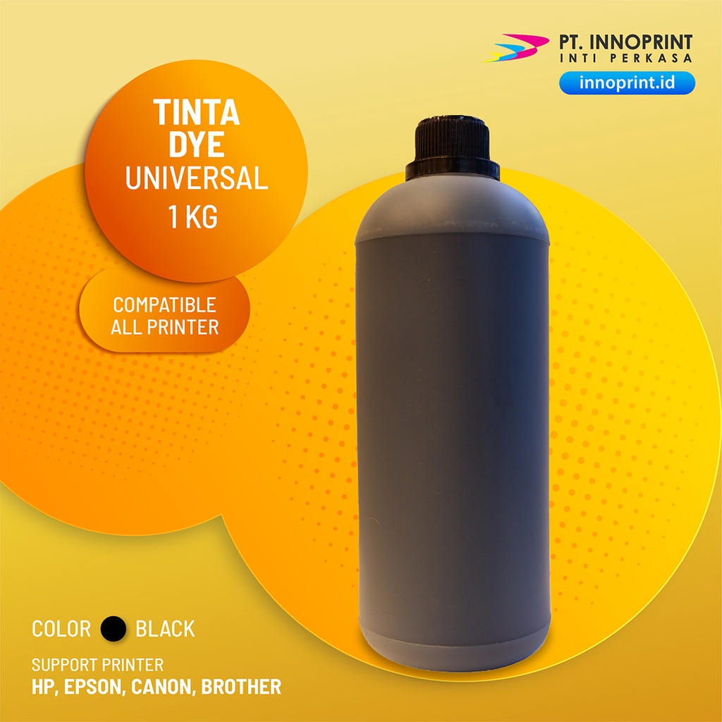 Jual Tinta Botol Cair Dye Ink 1000 ml / 1 KG Bisa Untuk Semua Printer ...