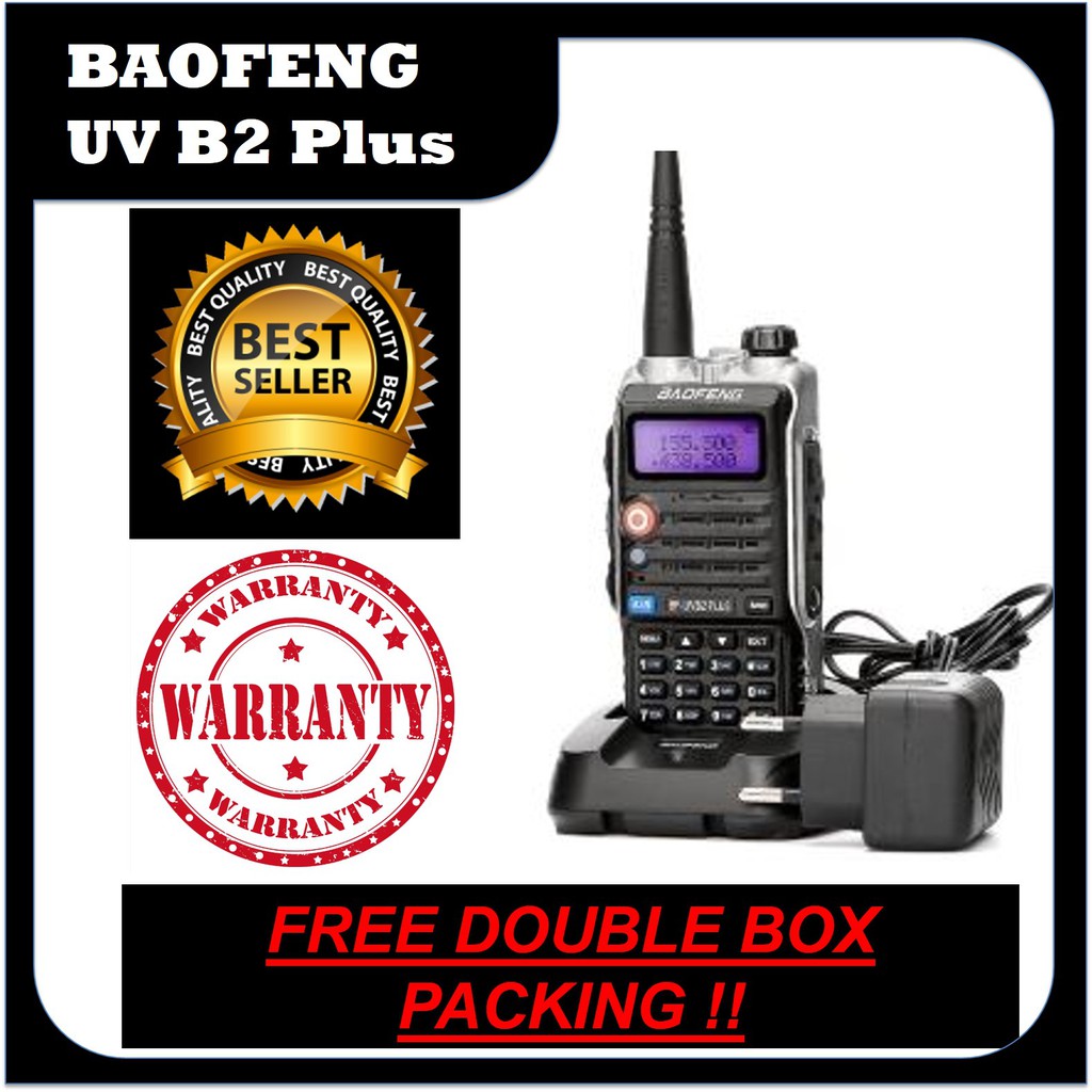 Jual HT Baofeng BF UV B2 Plus Dual Band - Handy Talkie Baofeng B2 8 Watt - Battery 4800 mah ...