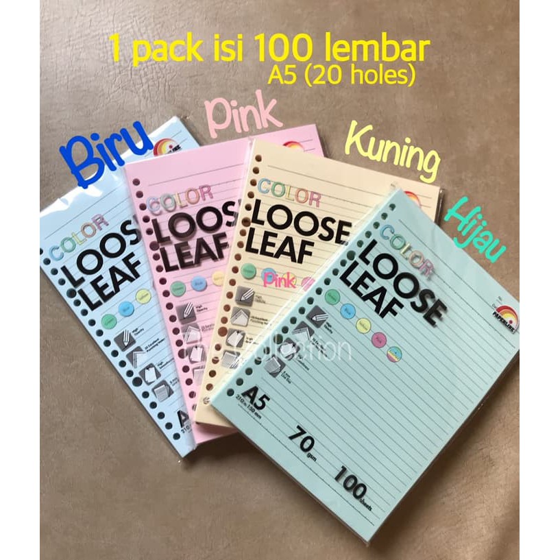 Jual Kertas Note - Isi Kertas Binder - Kertas File Atk0534Pl Isi 100 A5 ...