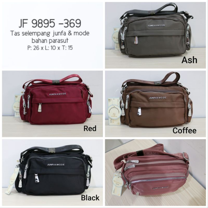 Jual Tas selempang merk junfa JF9895 -369 bahan parasut (re-stock) | Shopee Indonesia